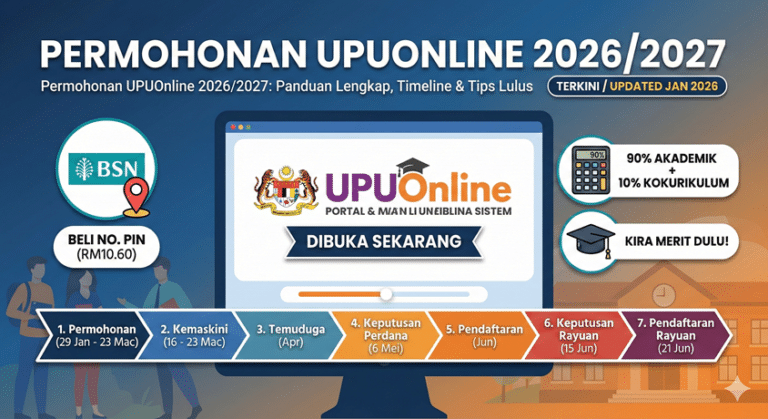 Permohonan UPUOnline 2026/2027: Panduan Lengkap 'Step-by-Step' & Tips ...