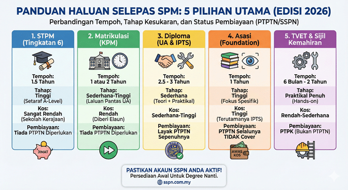 Panduan Lengkap Haluan Selepas SPM: 5 Pilihan Sambung Belajar Paling ...